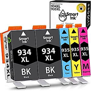Smart Ink Compatible Ink Cartridge Replacement for HP 934 XL 935 935XL 934XL for Officejet Pro 6230 6830 6835 Officejet 6220 6812 6815 6820 (2BK & C/M/Y 5 Pack Combo)