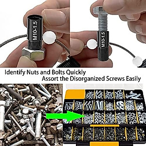 Nut and Bolt Thread Checker (Inch & Metric) - 26 Male/Female Thread Identifier Gauges - 14 Inch & 12 Metric Sizes