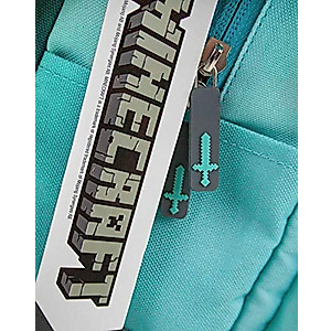 Minecraft Diamond Mini Blue Backpack | 12-Inch Gaming Adventure | Carry the Blocky Fun | Durable Material