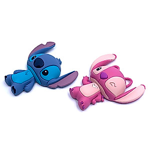 Disney Stitch 3D Foam Magnet Set - Stitch & Angel Magnets - Magnet for Refrigerators and Lockers