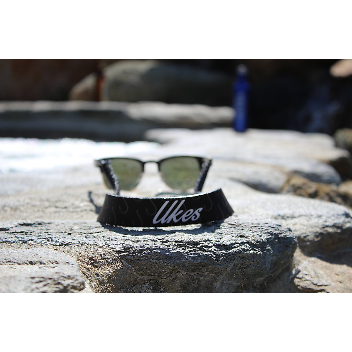 Ukes Premium Sunglass Strap - Durable & Soft Glasses Strap Designed with Floating Neoprene Material - Secure fit for Your Glasses and Eyewear. (The Captain Hooks)