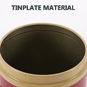 UPKOCH Tea Tin Canister Metal Sealed Coffee Jar with Lid Airtight Tea Container Loose Tea Storage Box Vintage Tinplate Candy Holder for Chocolate Sugar Red