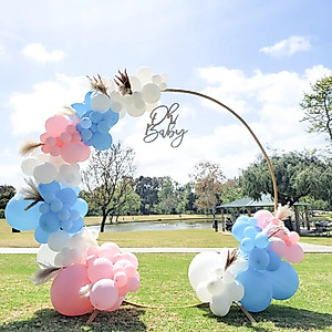Pink and Blue Balloons Garland Arch Kit - 100Pcs 18+12+5 Inch Pink Blue Confetti Party Balloons for Gender Reveal Boys Girls Birthday Baby Shower Wedding Engagements Anniversary Party Decorations