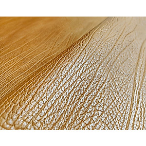 DOQN Bump Texture Genuine Leather Sheets 2.0mm Thick Plain Geometric Pattern Printed Leather Fabic for Craft & Hobby (Bark Pattern | Bourbon Brown, 6"x12")