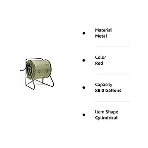 Mantis CT02001 Compact ComposTumbler, 88 Gallons, Red