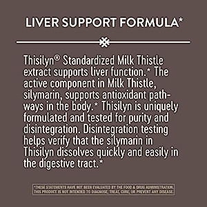 Nature's Way Thisilyn Standardardized Milk Thistle Extract, Vegan, 60 Capsules