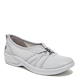 BZees Womens Niche Slip-On Silver Shimmer 8 M