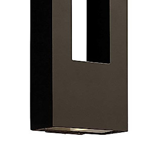 Hinkley Atlantis Collection Two Light 6.5W GU10 LED Outdoor Large Wall Mount Lantern, Bronze