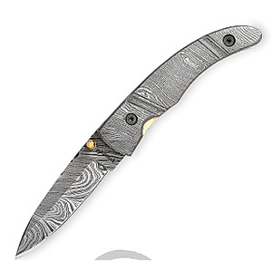 Perkin Knives Handmade Damascus Hunting Foldable Knife