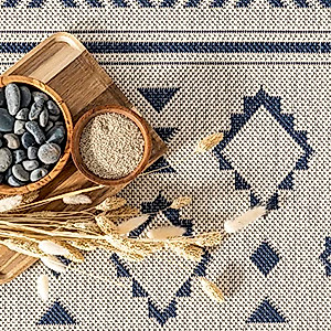 nuLOOM Frontier Droplet Striped Indoor/Outdoor Area Rug, 5' x 8', Light Grey