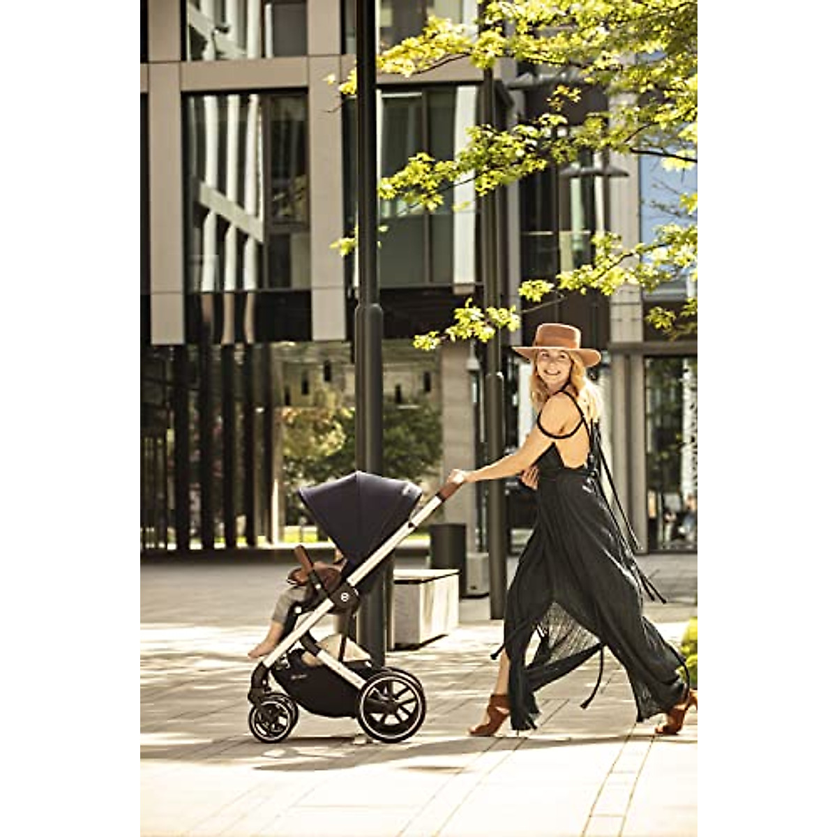 Cybex Balios S Lux Toddler and Baby Stroller with Reversible Seat, Unique One-Pull Harness, and Multiple Recline - Travel System Ready, with One Hand Fold, Soho Gray