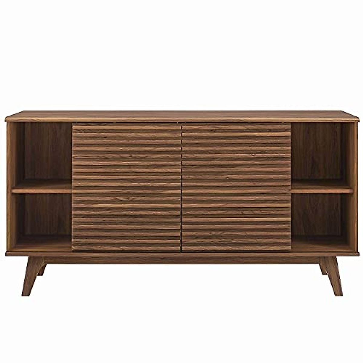 Modway Render 63" Mid-Century Modern Sideboard Buffet Table or TV Stand in Walnut
