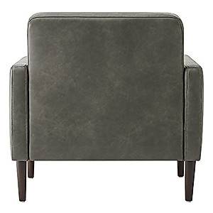 CHITA Mid-Century Sofas Furniture 32.3''W Faux Leather Single Sofa Couch Sets for Living Room Apartment, Grey