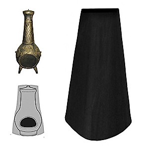 Newdanceus Chiminea Cover Patio Waterproof and Durable Heater Cover 24" Dx48’’H Protective Chimney Fire Pit Cover for Veranda Garden