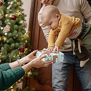 Road Under Construction Tractor Truck On Light Blue Wrapping paper for Kids Boys Men Birthday Party Baby Shower Holiday Christmas Gift Wrap - Folded Flat 30 x 20 Inch - 4 Sheets