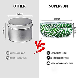 Citronella Candles Outdoor Large 3 x 14oz, 240 Hours Burning Time 3-Wicks Soy Wax Jar Candles for Home Patio Yard Garden Balcony Backyard