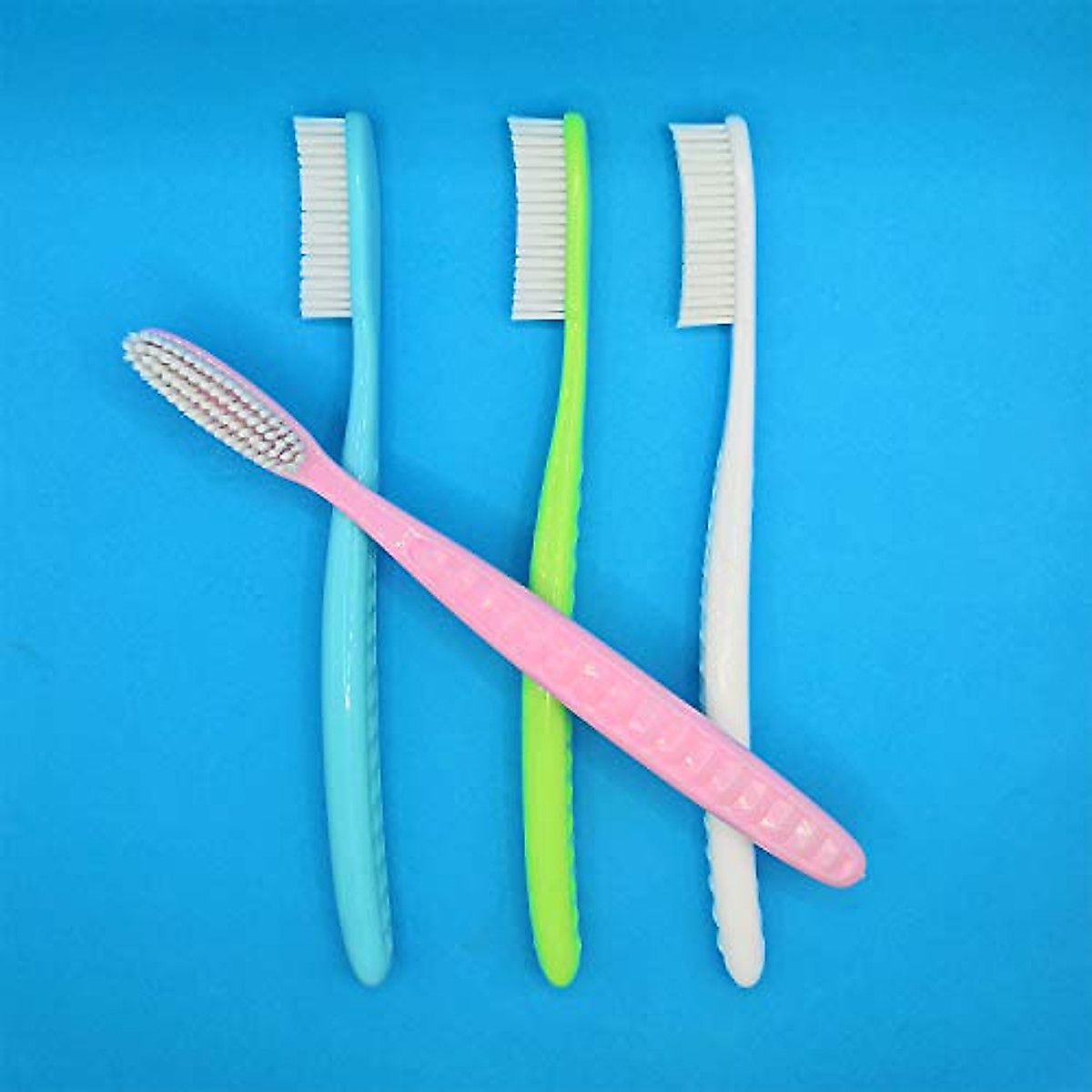 EasyHonor Huge Head Toothbrush, Big Toothbrush, Giant Head Toothbrush, Hard & Firm Toothbrush bristles BPA Free for Proper Dental Care 4 Pack with White Hard Bristles.