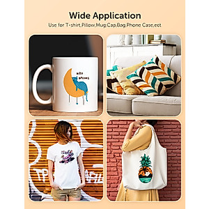 Hiipoo Sublimation Ink Set with 110 Sheet Sublimation Paper 8.5x11” 125G, 2 Pack Teflon Sheet, Heat Tape for EcoTank Inkjet Printer ET-2720 ET-2760 ET-2800 ET-2803 ET-2400 ET-4700 ET-4800 ET-15000