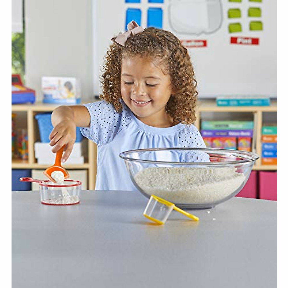 hand2mind Rainbow Fraction Measuring Cups, Fraction Manipulatives, Kids Measuring Cups, Baking Supplies For Kids, Visual Measuring Cups, Unit Fraction, For Kids Kitchen, Montessori Kitchen (Set of 4)