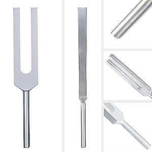 SURGICAL ONLINE Tuning Fork Set of 5 for Nursing, Medical and Music Students (C128, C256, C512, C1024 & C2048) Zipper Case Included