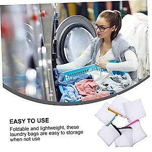 BUGUUYO 6pcs Laundry Bag Mini Washing Machine Bra Underwear Washing Bag Wash Bag Delicates Bag for Washing Machine Laundry Pouch Travel Special Bag Sandwich Mesh Multifunction
