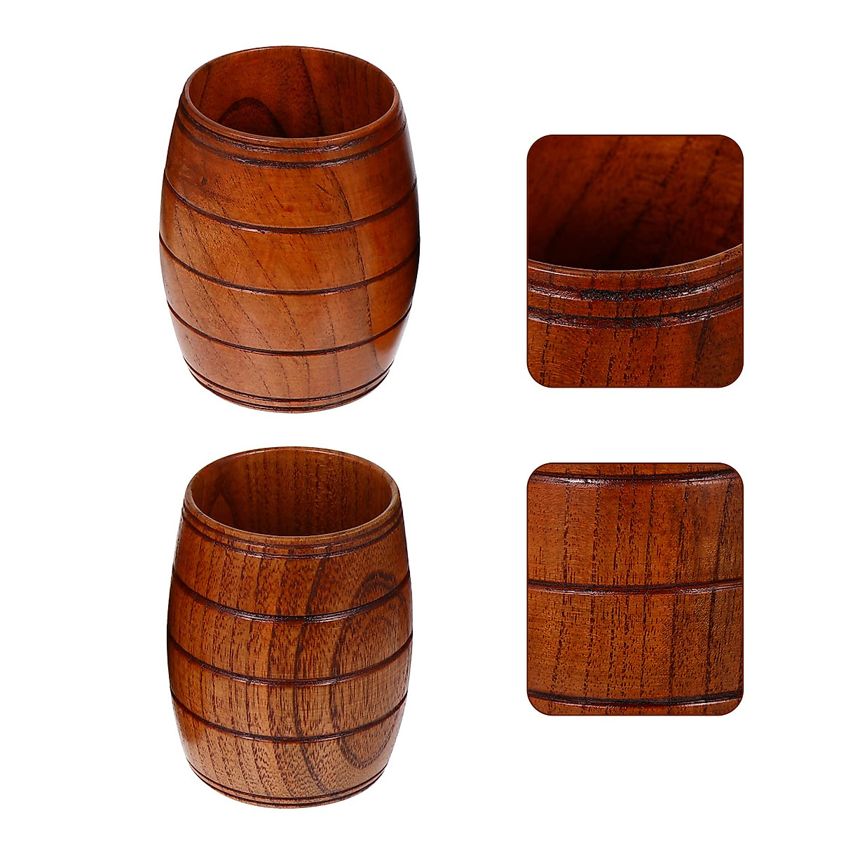 Cabilock Vintage Tea Cups 6 pcs Mugs Antique Drinkware Bar Tea Mug Drinking Japanese Cream Drinks Cups Cup Beverage Wine Champaign for Multipurpose Delicate Style Wood Hot Modeling Ice Vintage Cups