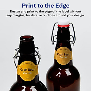 Avery Durable Waterproof Cigar Labels with Sure Feed, 1.5" x 7.75", 50 Oil and Tear-Resistant Waterproof Labels, Print-to-The-Edge, Laser/Pigment-Based Inkjet Printable Labels