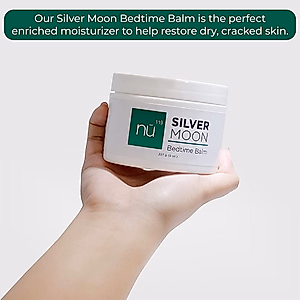nu119 How to Heal Cracked Feet Overnight Silver Moon Bedtime Balm | Natural Cream Moisturizer Treatment for Dry Skin on Heels & Hands for Men & Women | Fix & Repair Foot Skin & Soften Calluses