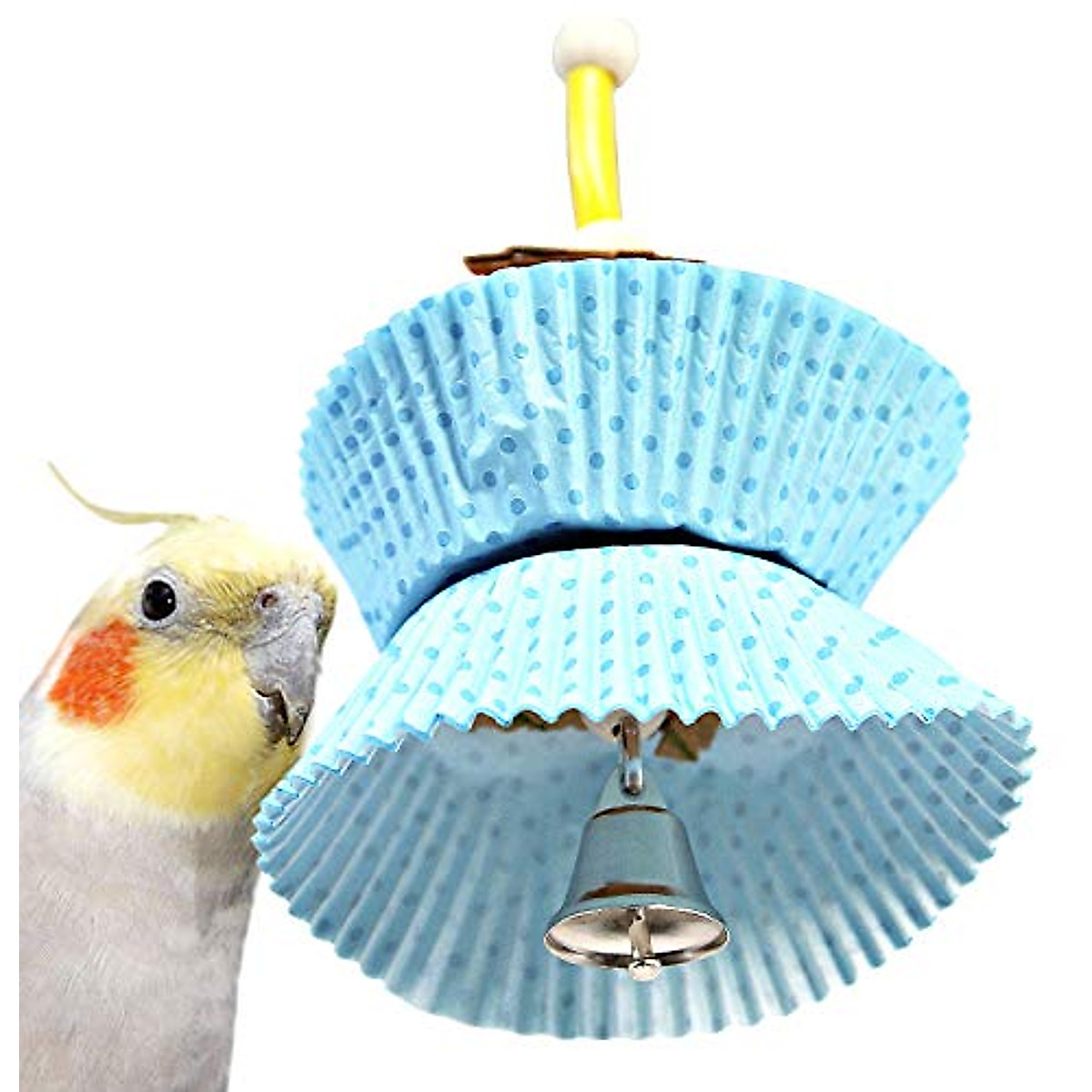 Bonka Bird Toys 1080 Cane Cake Foraging Parrot cage Toys Cages Shredder Cockatiel Quality Product Hand Made in The USA