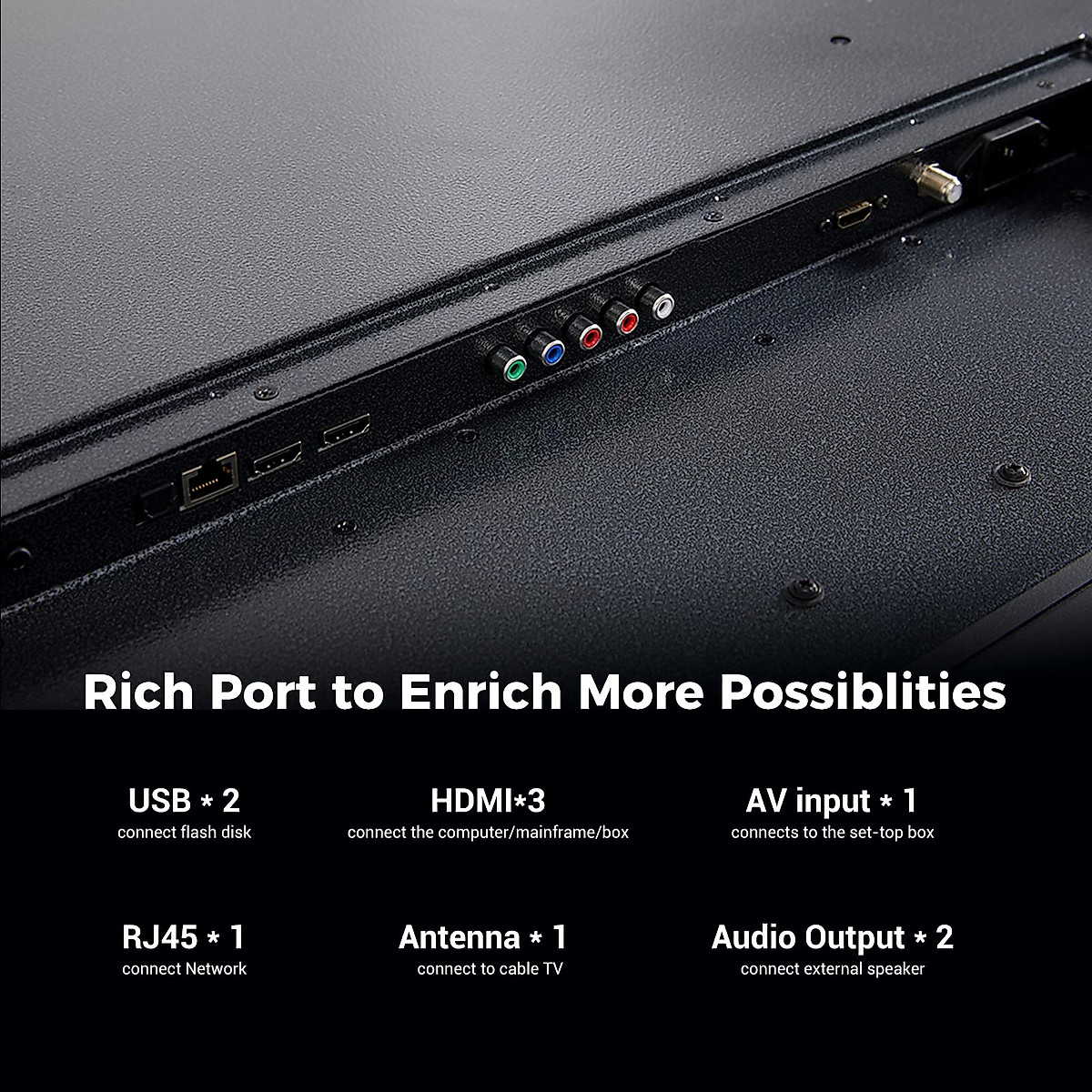 SYLVOX Outdoor TV, 55 inch Waterproof 4K Smart TV, Outdoor Television Support Bluetooth WiFi for Partial Sunshine Areas(Deck Series)