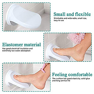 Shower Foot Rest for Shaving Legs, No Drilling is Needed Non-Slip Bathroom Pedal with Powerful Suction Cup Shower Shaving Leg Aid. Suitable for Women & Back Pain Sufferers