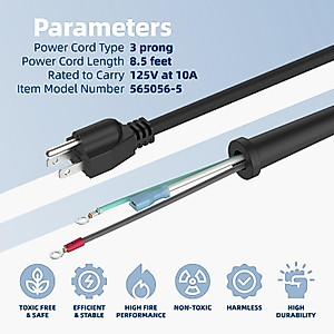 565056-5 Replacement Cord Compatible with Makita Circular Saw polisher Sander Power Cord Parts,Heavy Duty Cord for Makita Power Tool Replacement Assembly Accessories