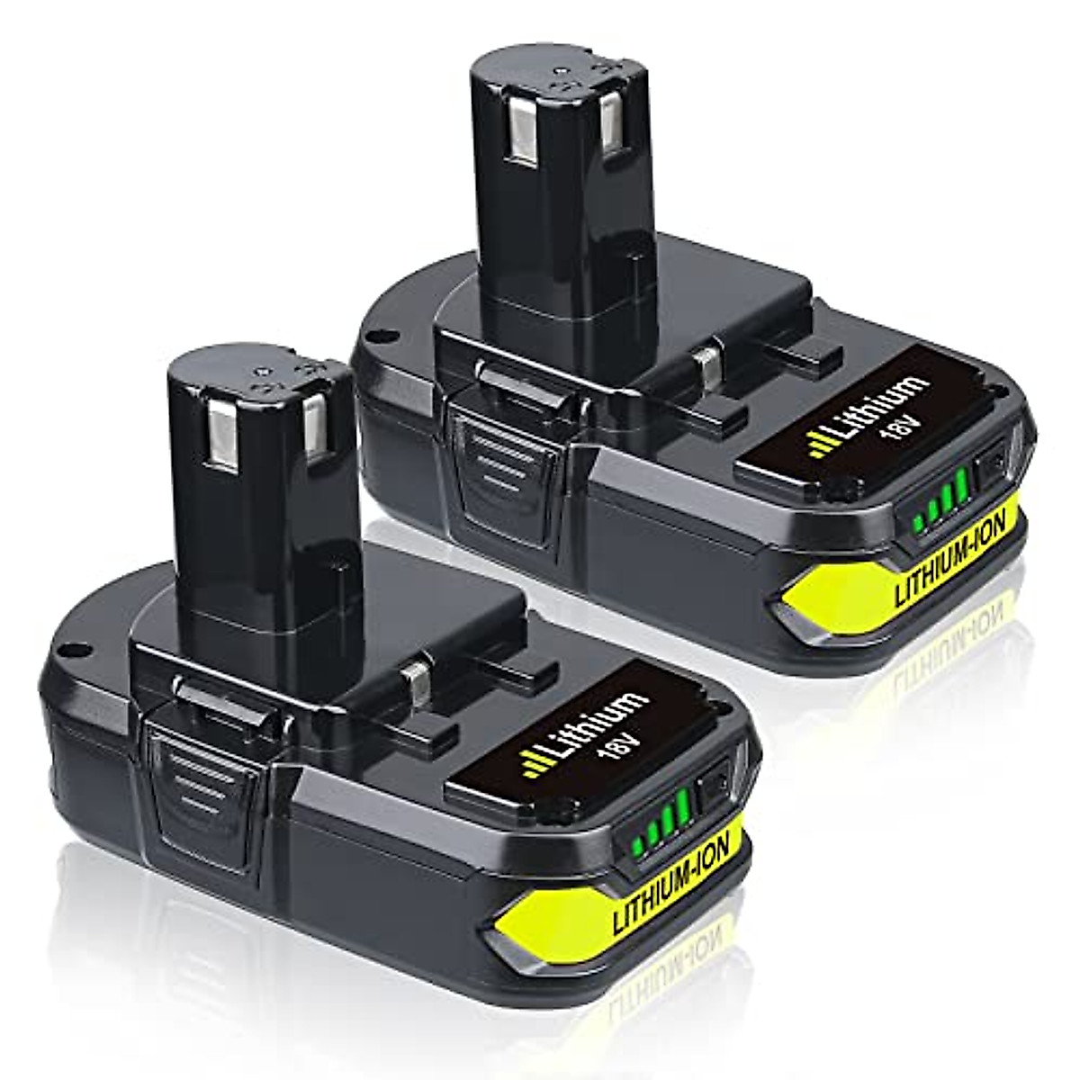 Masione 2Pack 3.0Ah P102 Battery Lithium Replacement for Ryobi 18v Battery P108 P102 P103 P104 P105 P107 P109