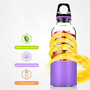 500ml Portable Blender Mini Electric Juicer Cup Orange Maker Smoothie Blender Juice Extractor Vegetables Fruit Mixer (Green)