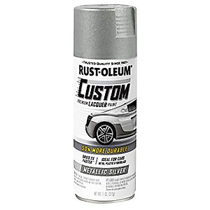 Rust-Oleum 323351 Automotive Custom Lacquer Spray Paint, 11 oz, Metallic Silver