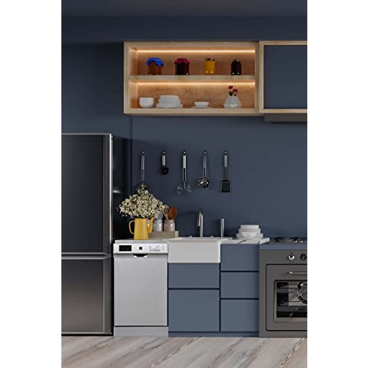 RCA RZ0381 Front Control-Built in FULLSIZE Dishwasher, 57 DBA, Stainless Steel, 18” WIDE, Stainless