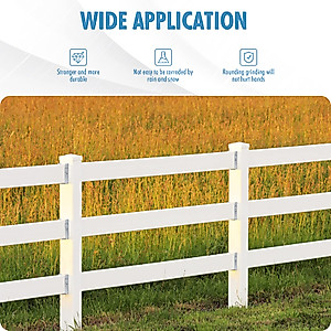 LukLoy 10 Pack 2x4 Brackets for Wood Rail, Fence Brackets Repair Kit Galvanized, Deck Railing Bracket Connectors for 2"×4"(Actually 1.5"x3.5") Wood Post, Includes 70PCS 304 Stainless Steel Screws