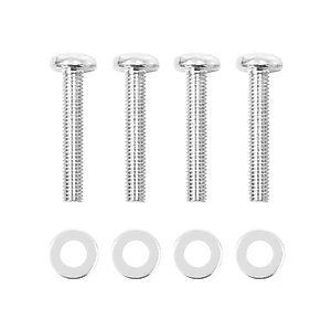 MOUNT-IT! M8 Screws for Samsung TV [M8 x 45mm, Pitch 1.25mm] Stainless Solid Steel Screw Bolts for Wall Mounting | Samsung 7, 8 9 Series Compatible (Silver)
