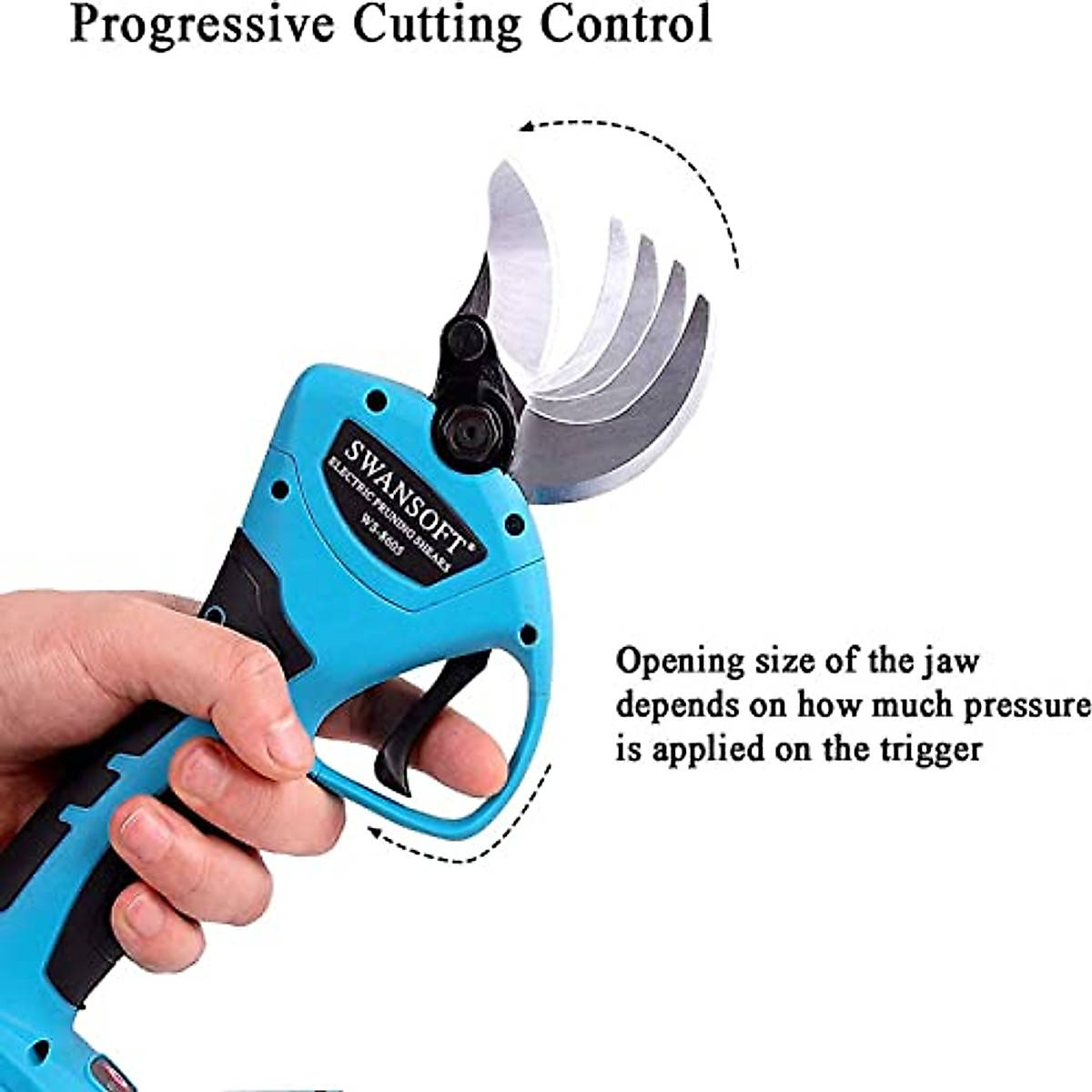 Mayeec 30mm Electric Pruners, Cordless Tree Trimmer Heavy Duty with 2X 2.0Ah Rechargeable Batteries, Power Display, 6-8 Working Hours, Power Trimmer for Branch Flowering Brush