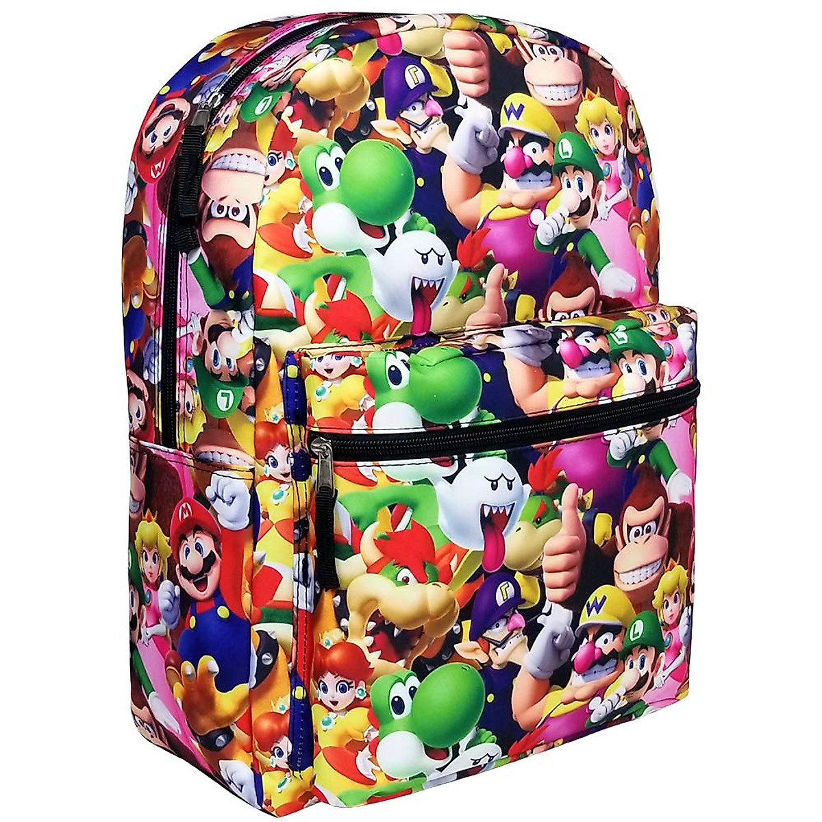 Super Mario Bros 3D All-Over Print Large Backpack #NN43719