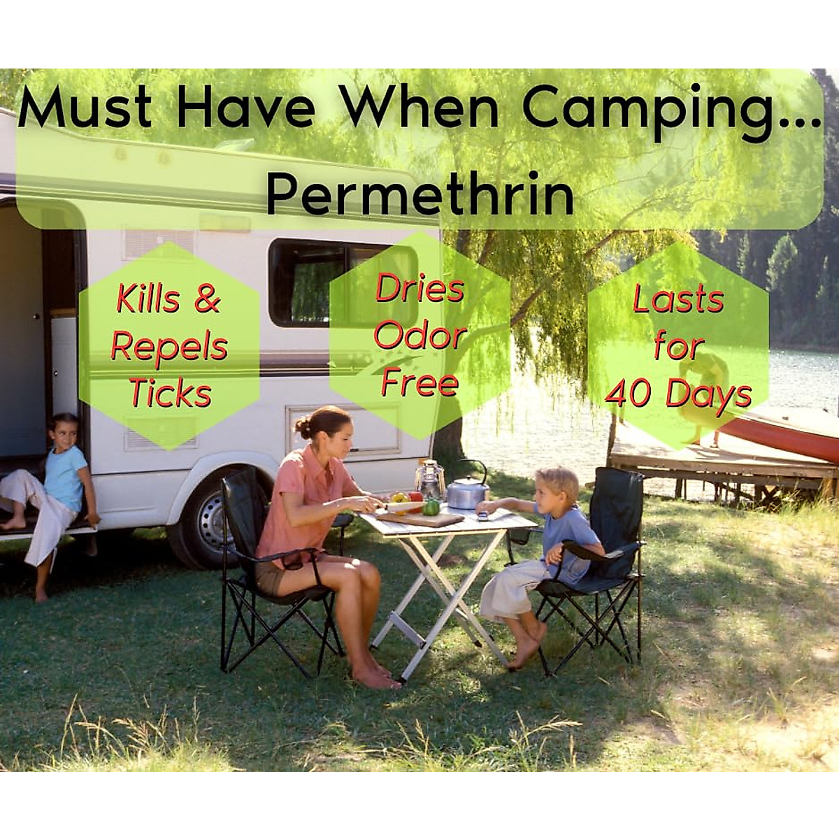 Zone Protects Realtree Permethrin Insecticide Refill - 32oz, Kills & Repels Ticks, Chiggers, Mosquitoes, Ants, Spiders, Outdoorsmen Formula, Dries Odor-Free