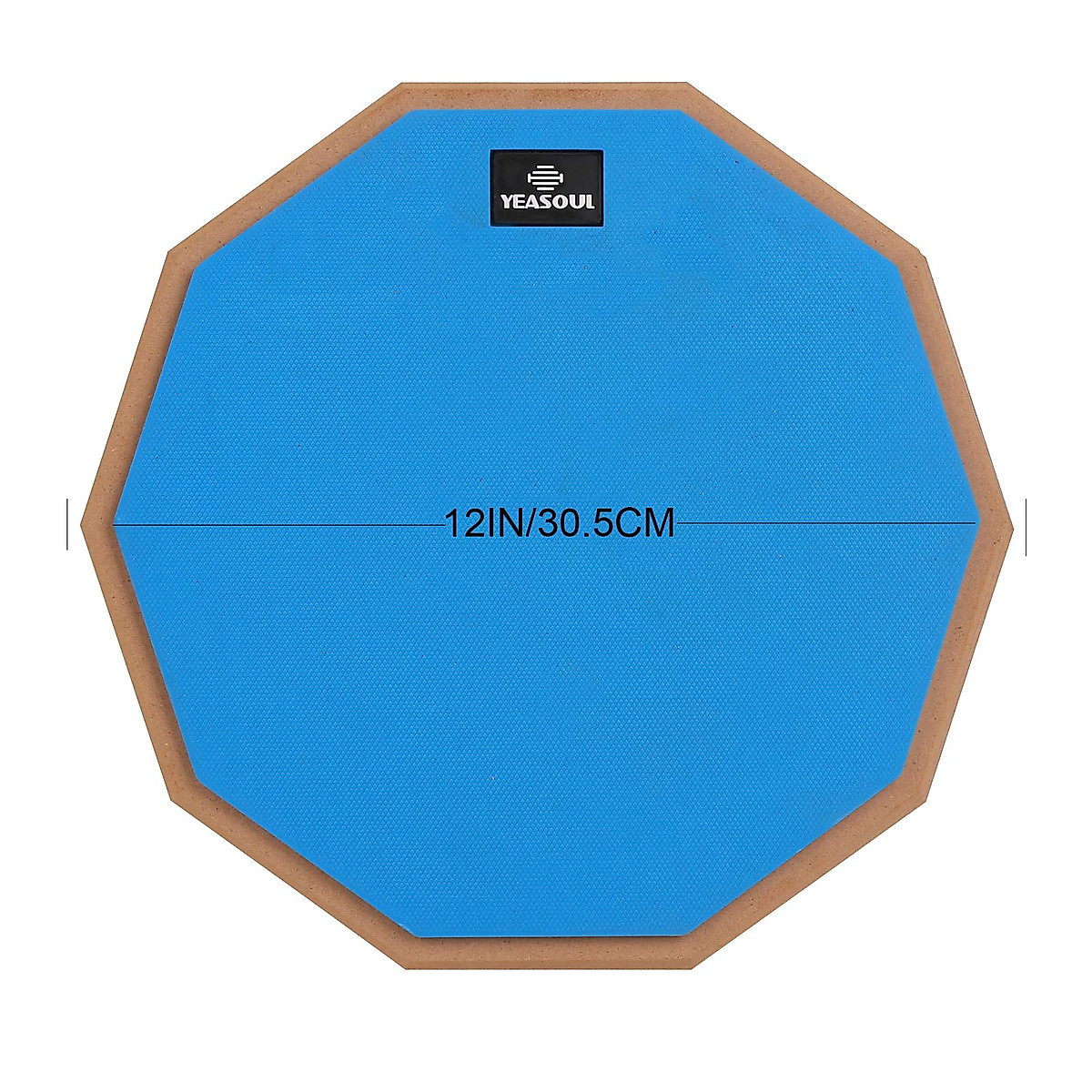 12 inch drum pad,double sided drum pads,snare drum pad with drumsticks and storage bag for drum practice beginner (12'', Blue)