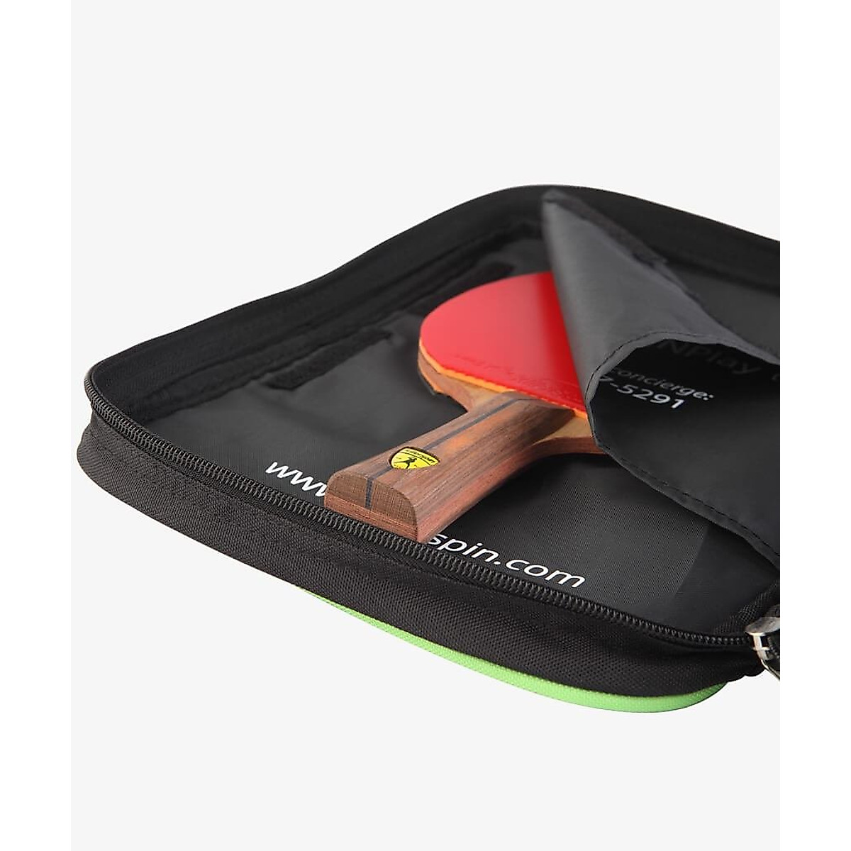 Killerspin Optima Ping Pong Paddle Carry Case| Padded Table Tennis Racket Cover| Reinforced Padded Polyester Bag for 2 Ping Pong Bats| Side Accessory Pocket for 8Ó Tablets| Protective Zipper Enclosure