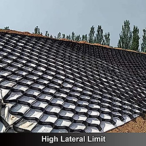 Suninlife Geo Grid Ground Grid 2" Thick Geo Cell Grid 9 x 17 Ft Ground Stabilization Grid 1885 LBS Per Sq Strength Gravel Ground Grid for Slope Driveways and Garden