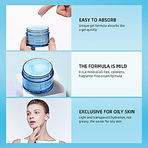 Hydro Boost Hyaluronic Acid Moisturizing Water Gel, Face Moisturizer For Oil Skin , Hyaluronic Acid Formula Combined With Water,Lightweight and 24 Hours Of Long-lasting Hydration-1.76Oz (Water Gel)