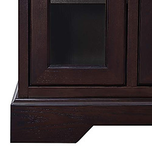 Walker Edison Traditional Wood Universal TV Stand for TV's up to 58" Flat Screen Living Room Entertainment Center, 52 Inch, Espresso Brown