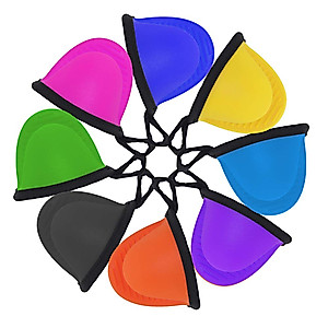 Mini Oven Gloves Silicone Oven Mitts with Quilted Liner Heat Resistant Cooking Pinch Mitts Potholder Pinch Grips for Kitchen Cooking Baking Blue,1 Pair