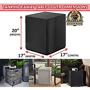 Outdoor Bazaar 17 Inch Square Cover for Tank Hideaway Tables from Bond Manufacturing Model 67635, Endless Summer ZAZ1801M, Cosiest Wicker Tank Table and Others