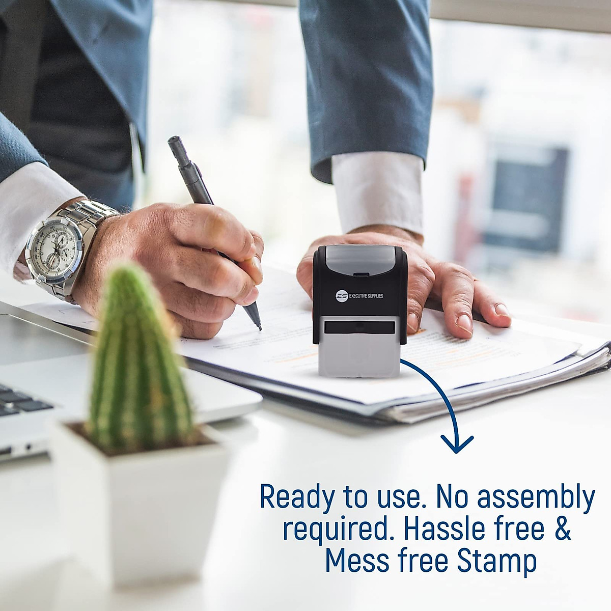 Copy Stamp Self Inking Red -Red Ink- Office Stamps self Inking Advanced Technology Designed for Business and Personal use by Executive Supplies