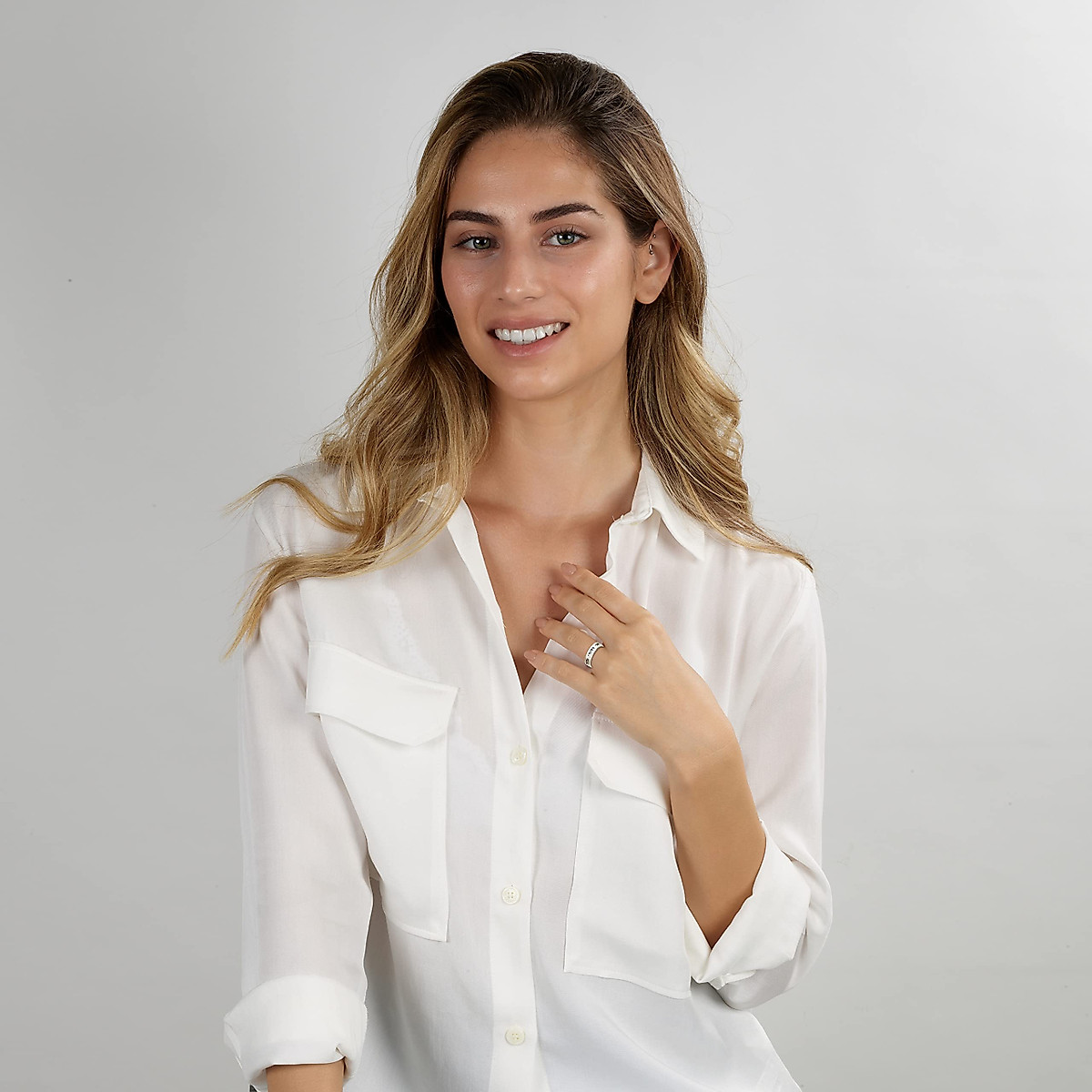 925 Sterling Silver (kk132-5)Ring Ani Ledodi Hebrew English I Am My Beloved’s And My Beloved Is Mine 0.24" Hebrew Kabbalah Unique Art Rare Jewish Israel Gifts Spiritual Holyland Made in Israe